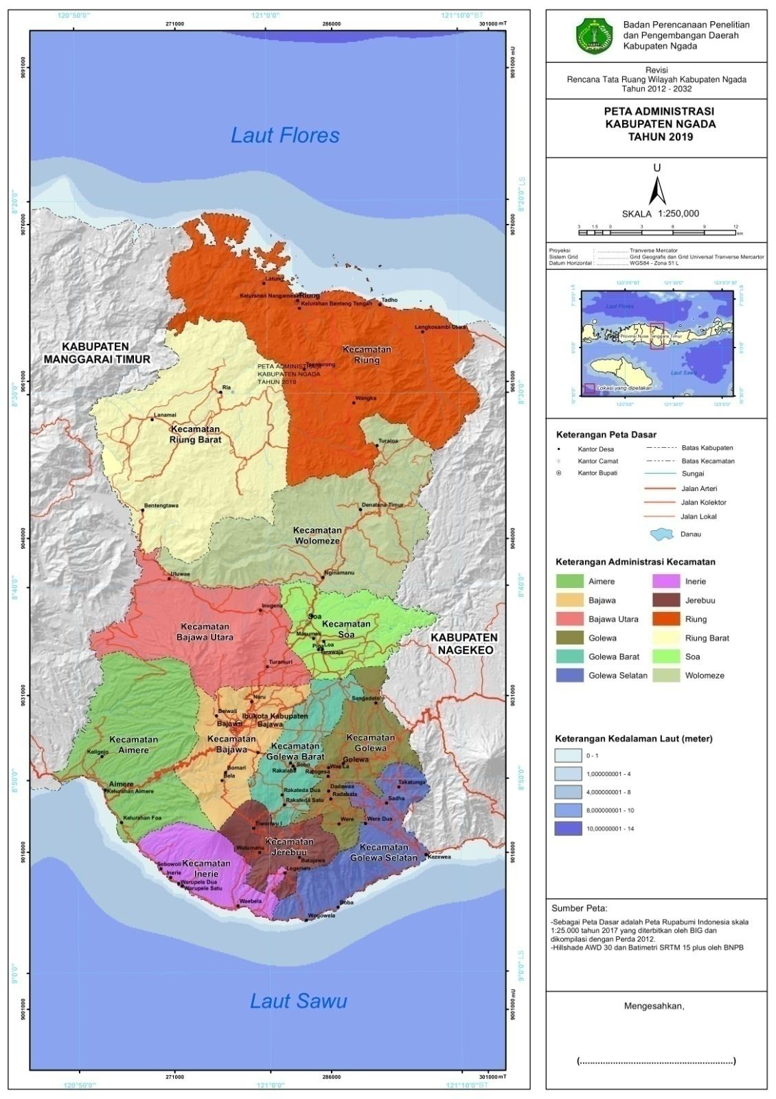 Luas dan Batas Wilayah Administrasi Kabupaten Ngada - Portal Ngada